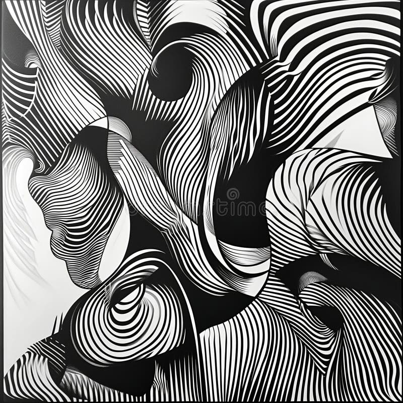Rhythmic Abstractions, Expressive Lines and Dynamic Stock Illustration ...