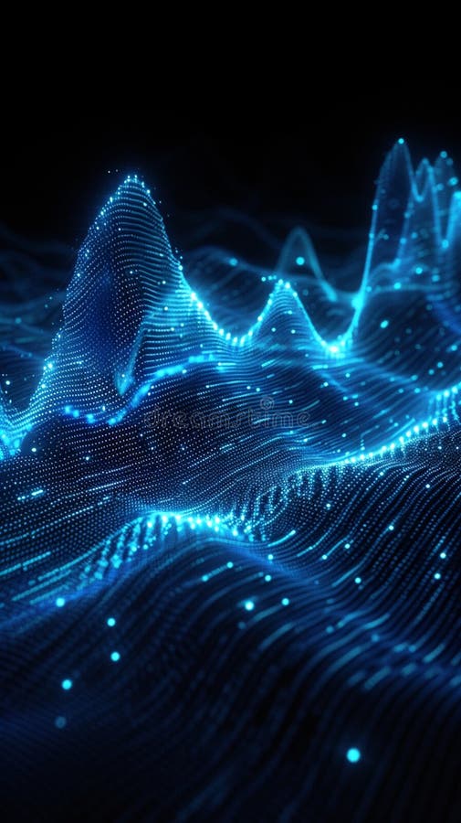 Rhythmic Blue Wave Pattern Captures the Essence of a Pulsating ...