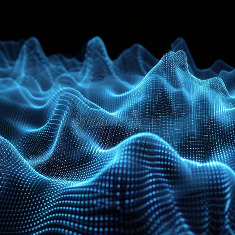 Rhythmic Blue Wave Pattern Captures the Essence of a Pulsating ...
