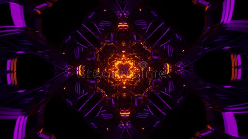 Rhythmic Disco Loop with Flashing Neon Lights in Vibrant Patterns ...