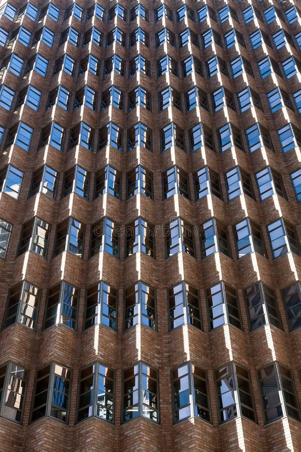Rhythmic Facade, Windows, Brick. Sydney Stock Photo - Image of facade ...