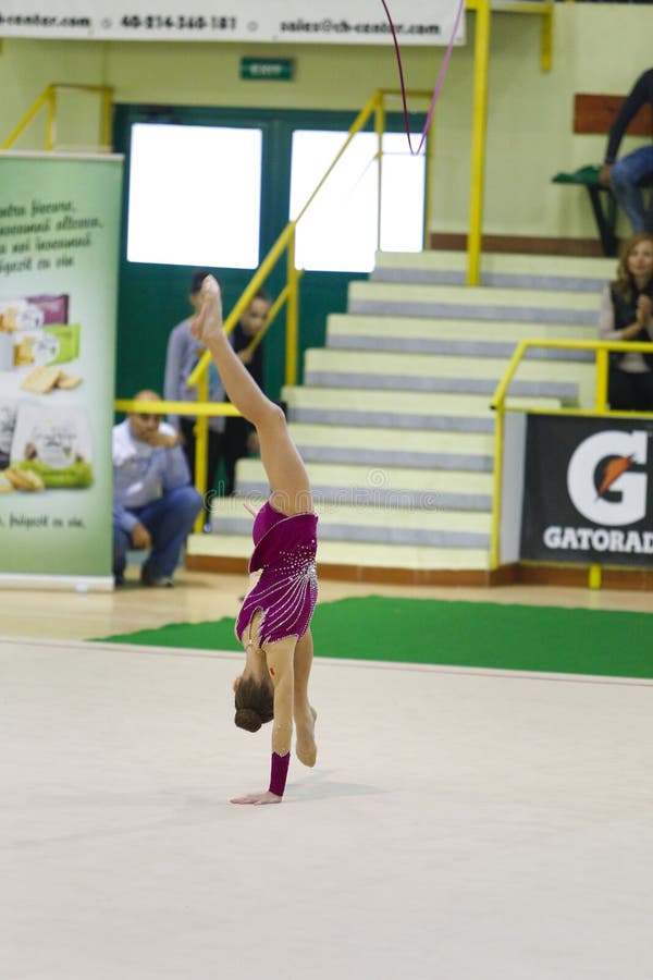 Athlete Performing Her Rope Routine Editorial Photo - Image of balance ...