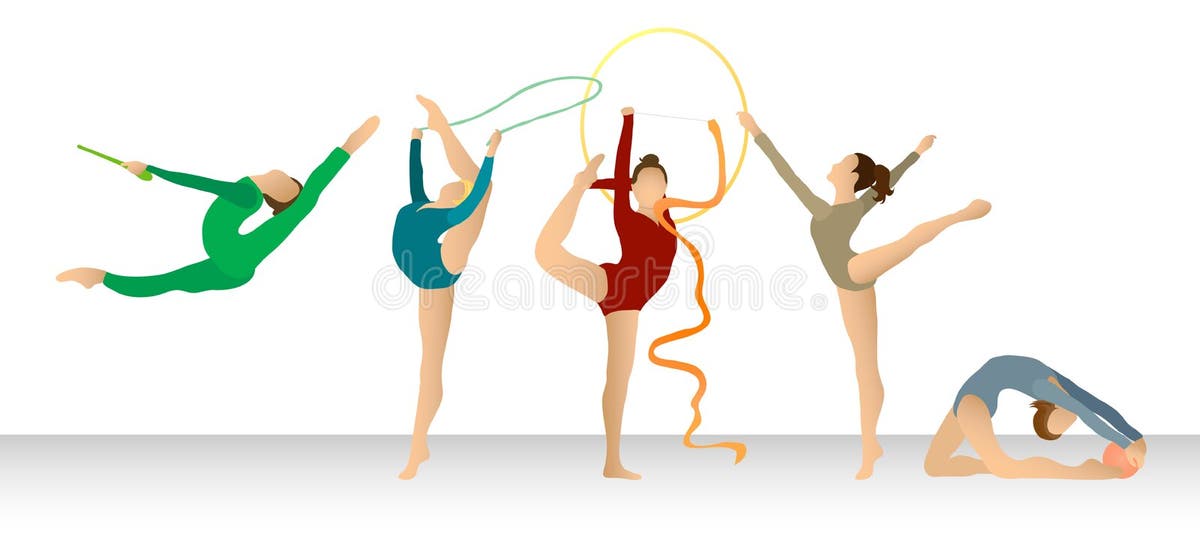 Rhythmic Gymnastics Ribbon Stock Illustrations – 1,114 Rhythmic ...