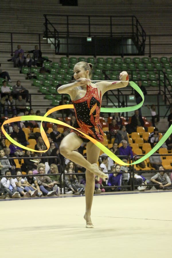Rhythmic Gymnastics Italian Editorial Image - Image of audience, ball ...