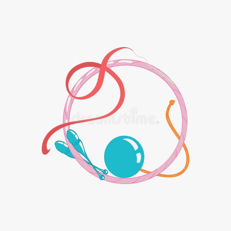 Rhythmic gymnastics logo stock vector. Illustration of dance - 192148058