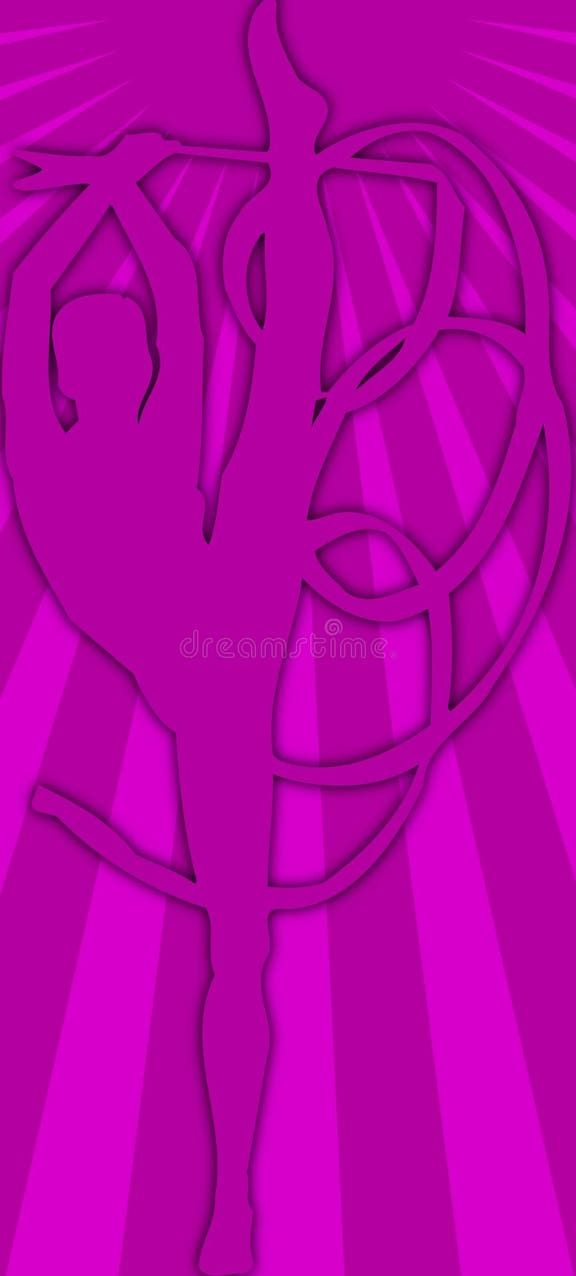 Rhythmic gymnastics pivot stock illustration. Illustration of loop ...