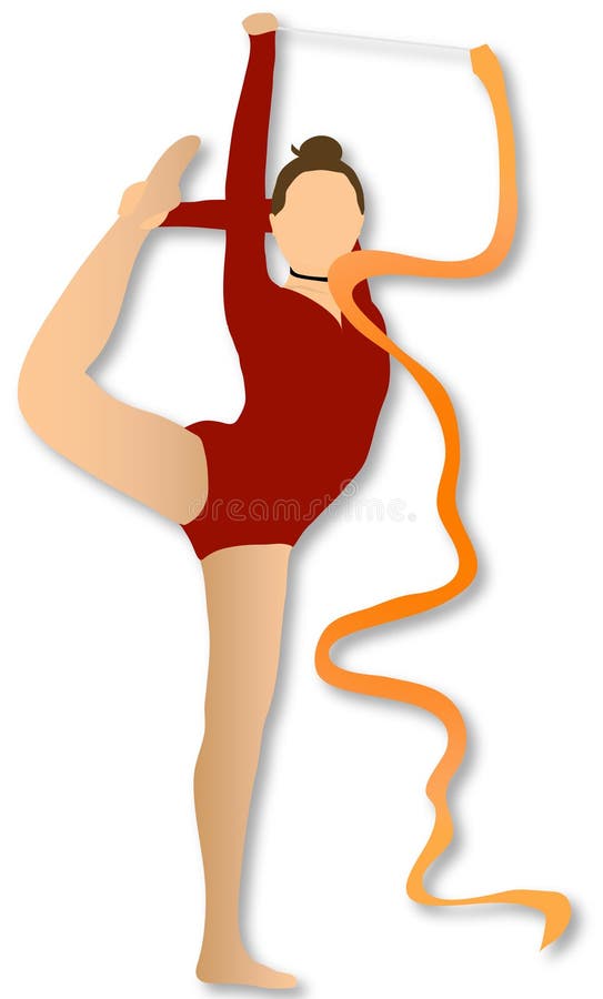 Rhythmic Gymnastics: Ribbon Stock Illustration - Illustration of ...