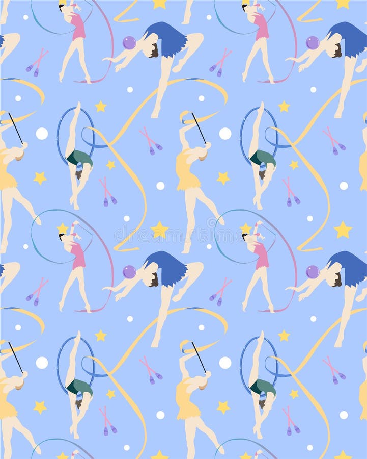 Rhythmic Gymnastics Pattern Stock Illustrations – 80 Rhythmic ...
