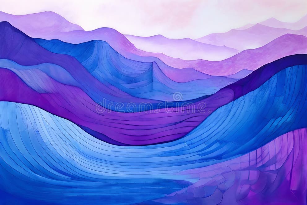 Rhythmic Pulse Undulating Wave Like Patterns in a Palette of Dee Stock ...