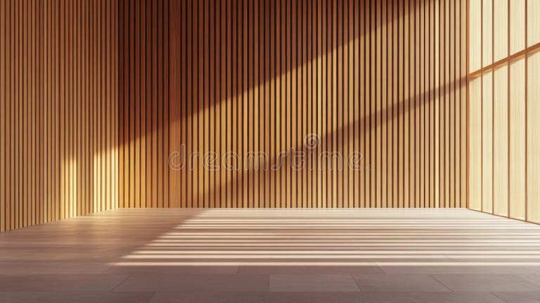 Rhythmic Walls and Sunlight, a Modern Interior with Shadow Play and ...