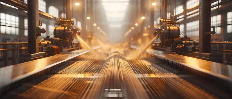 Rhythmic Weaving: Industrial Harmony in Textile Production. Concept ...