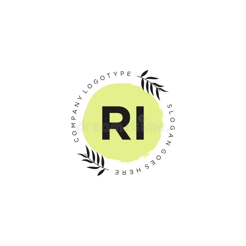RI Letter Logo Icon Design Template Elements Stock Vector ...