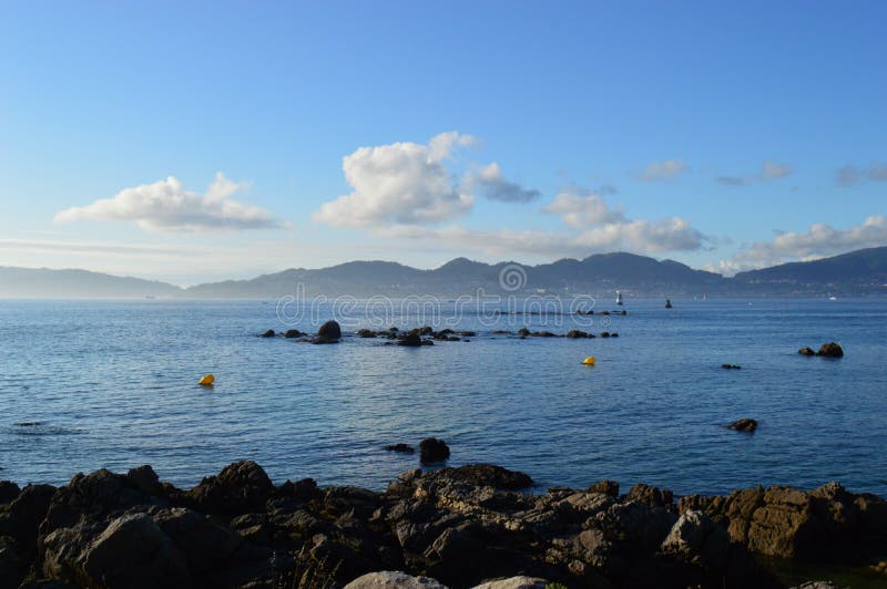 Ria de Vigo, Spain stock photo. Image of waves, sailing - 94552192