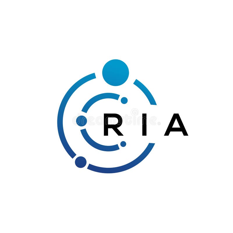 RIA Letter Technology Logo Design on White Background. RIA Creative ...