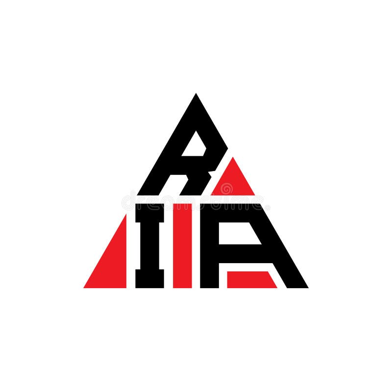 RIA Triangle Letter Logo Design with Triangle Shape. RIA Triangle Logo ...