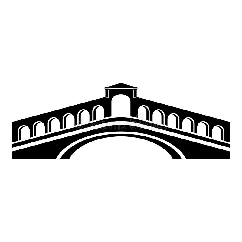 Rialto Bridge Icon, Simple Black Style Stock Vector - Illustration of ... Rialto Bridge Icon, Simple Black Style Stock Vector - Illustration of ...