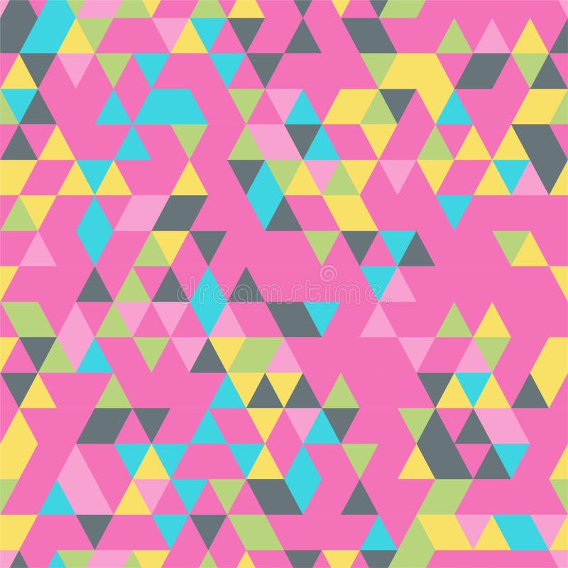 Riangle Seamless Background with Triangle Shapes of Different Colors ...