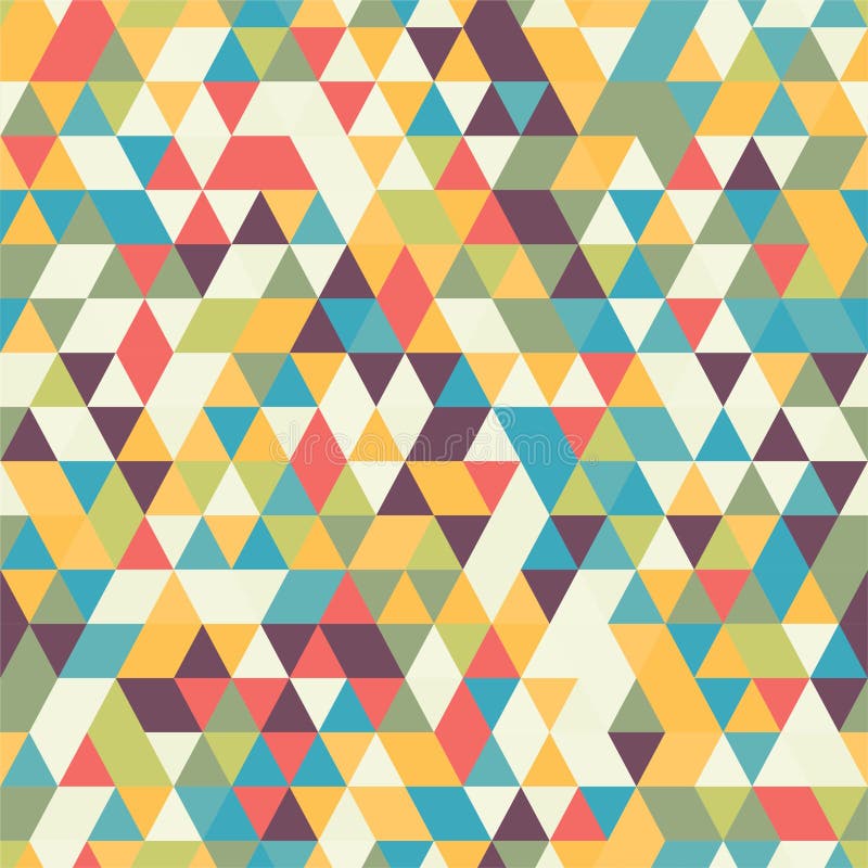 Riangle Seamless Background with Triangle Shapes of Different Colors ...