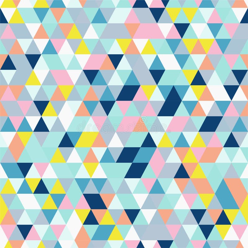 Riangle Seamless Background with Triangle Shapes of Different Colors ...