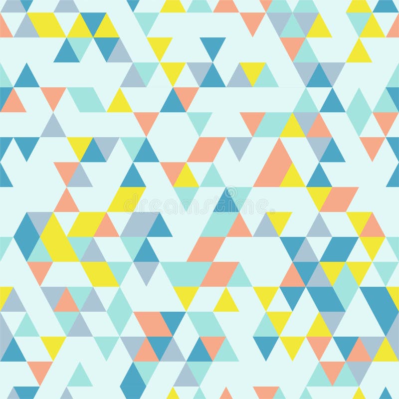 Riangle Seamless Background with Triangle Shapes of Different Colors ...