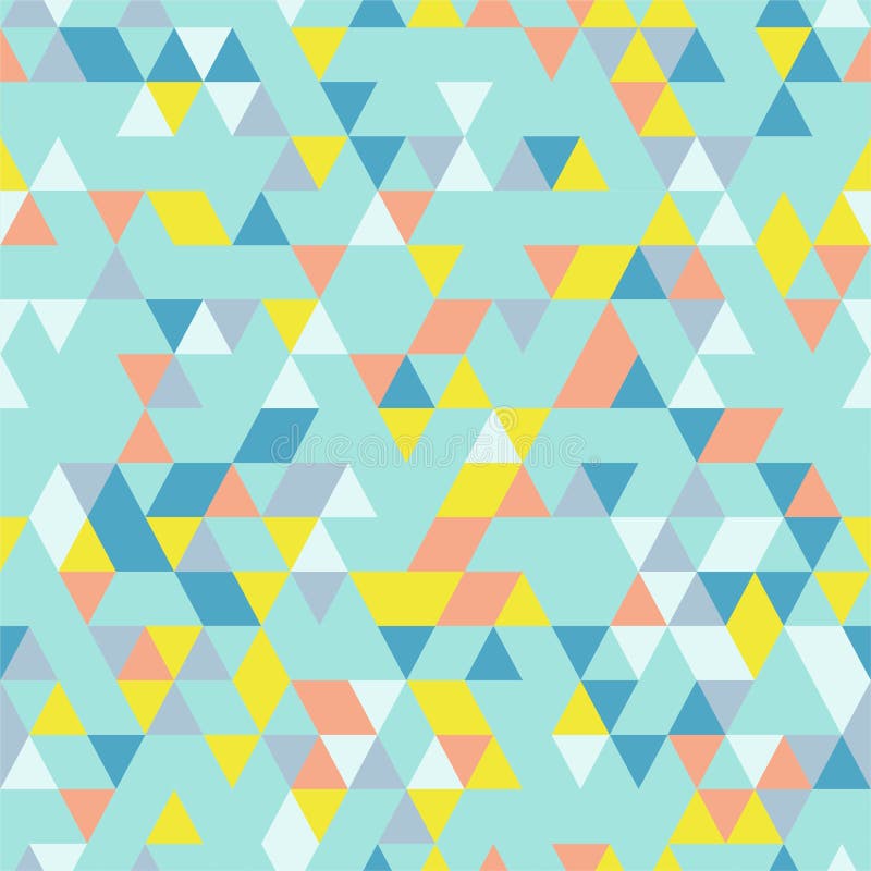 Riangle Seamless Background with Triangle Shapes of Different Colors ...