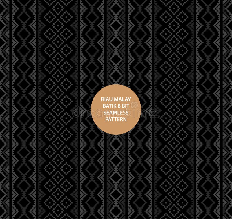 Riau Malay Batik 8 Bit Seamless Pattern Stock Vector - Illustration of ...