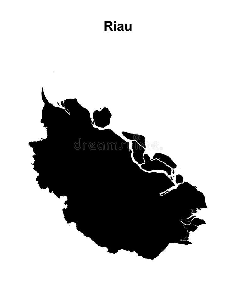 Riau outline map stock vector. Illustration of empty - 360433063