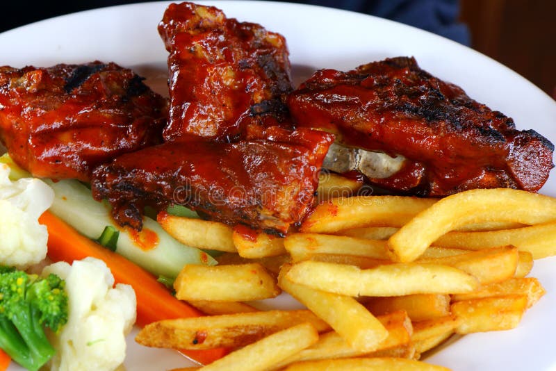 Rib and Chips stock photo. Image of carrot, carrots - 109593132