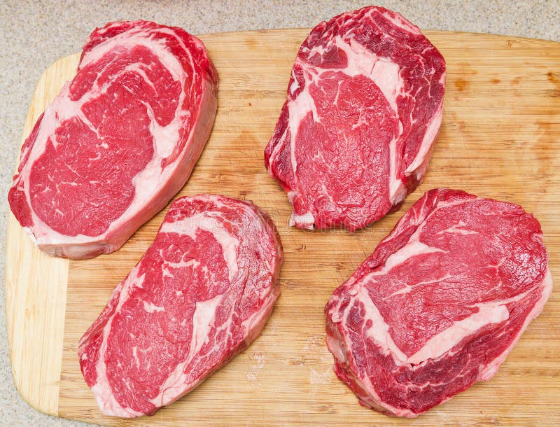 Rib Eye steaks stock image. Image of perspective, natural - 42870709