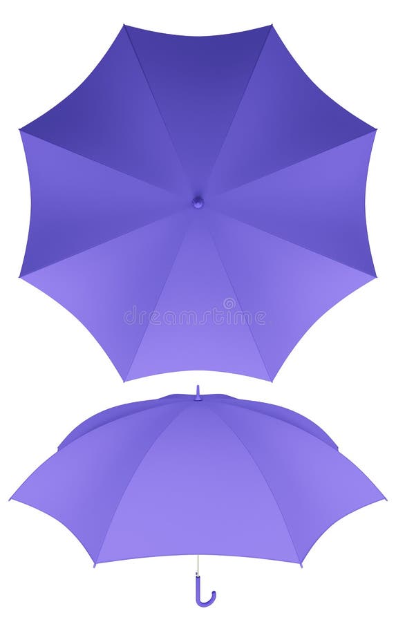 8 Rib Blank Umbrella Template Isolated Stock Image - Illustration of ...