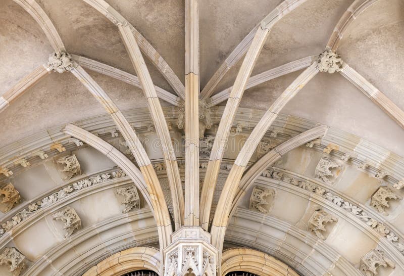 Rib vault in gothic style stock photo. Image of catholic - 242995362