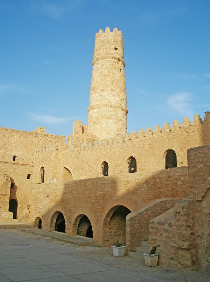 Ribat in Monastir stock image. Image of tower, fort, amazing - 13547203