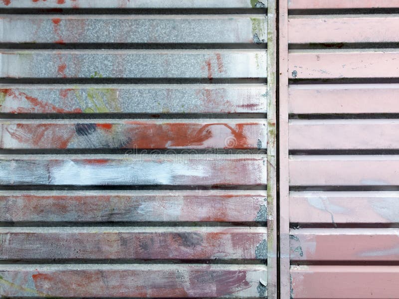 Ribbed Metal Surface Painted with Several Colours Stock Image - Image ...