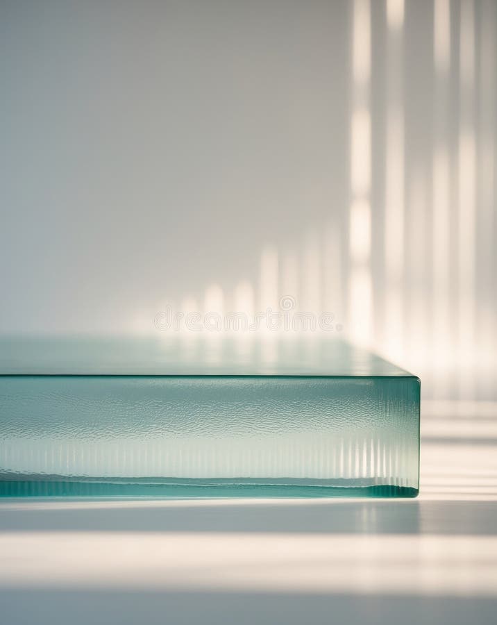 Ribbed Pane of Glass with Subtle Reflections Stock Photo - Image of ...