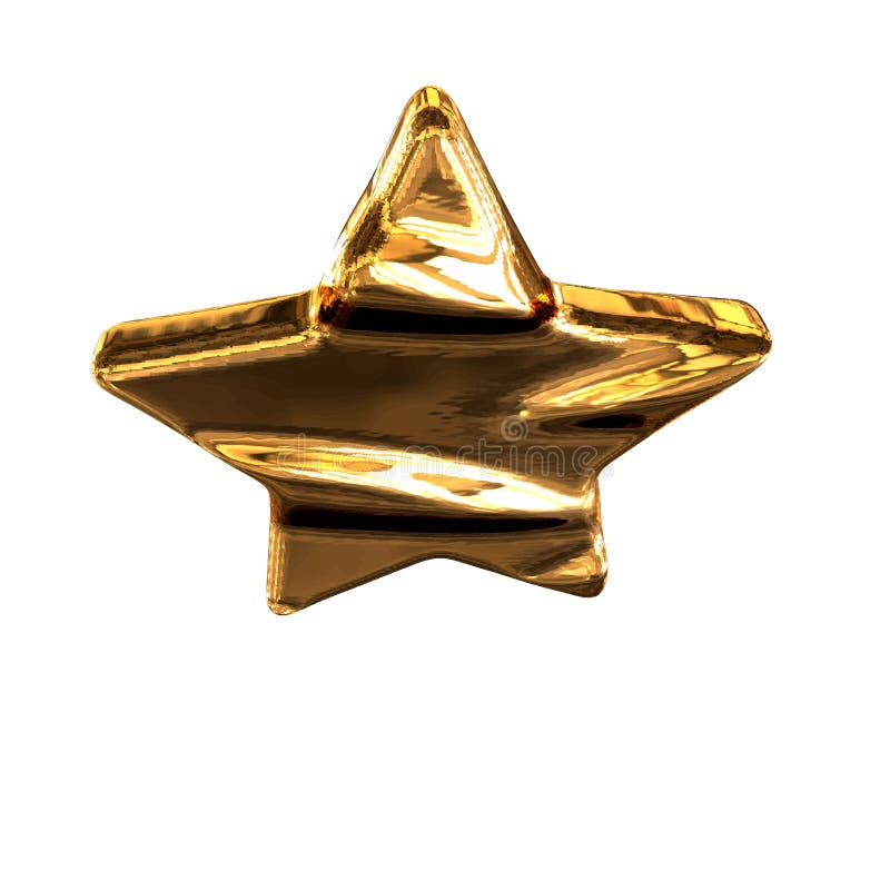 Ribbed stars made of gold stock vector. Illustration of bright - 254624197