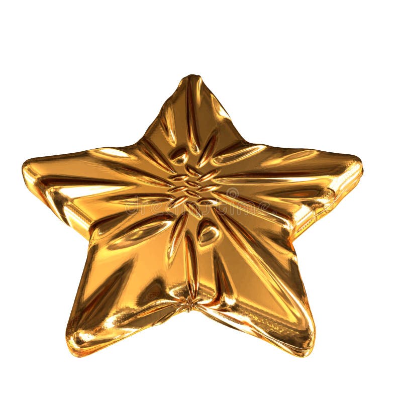 Ribbed stars made of gold stock vector. Illustration of white - 254625119