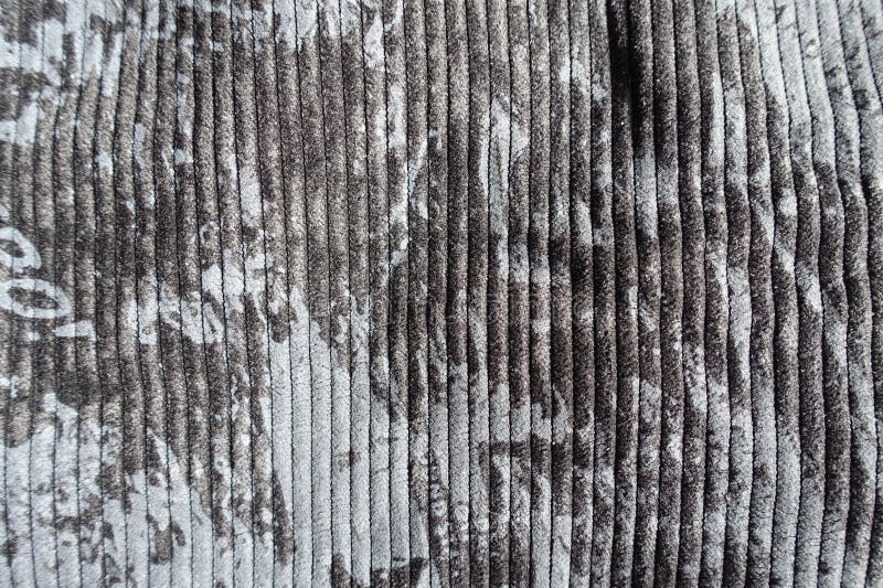 Ribbed Surface of Grey Corduroy Fabric with Abstract Print Stock Image ...