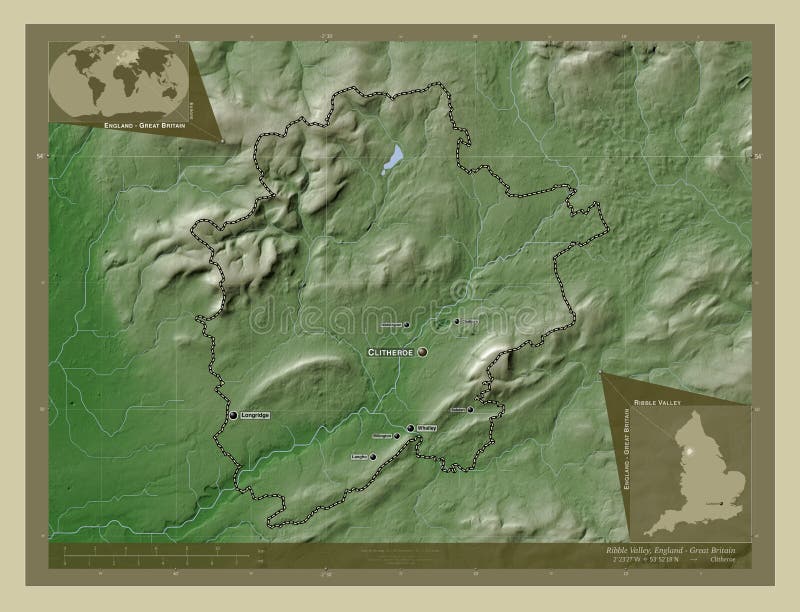 Ribble Valley, England - Great Britain. Wiki. Labelled Points of Stock ...