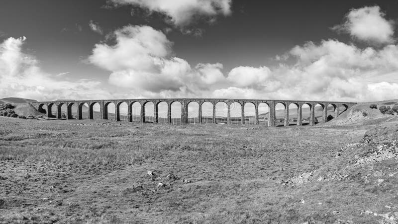 Ribblehead Viaduct Panorama Stock Image - Image of line, engineering ...