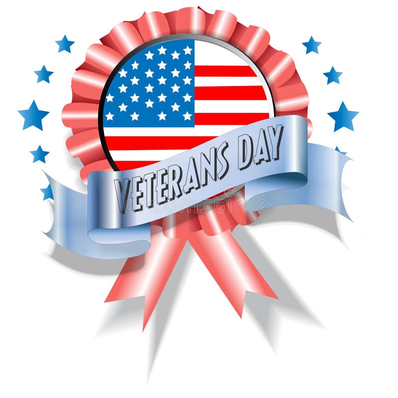 America`s Veterans Day Sign and Badge Stock Vector - Illustration of ...