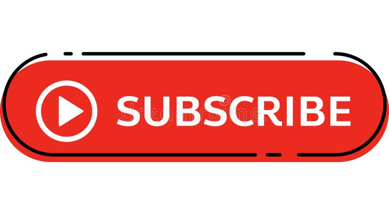 The Subscribe Button on Youtube Stock Vector - Illustration of blue ...
