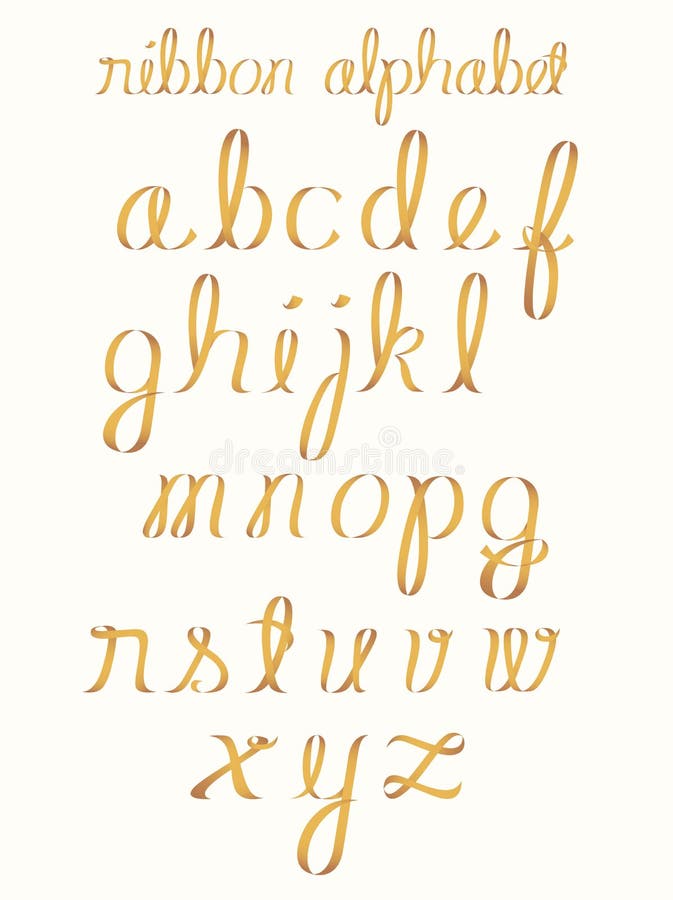 Ribbon alphabet stock vector. Illustration of text, ribbon - 24044343