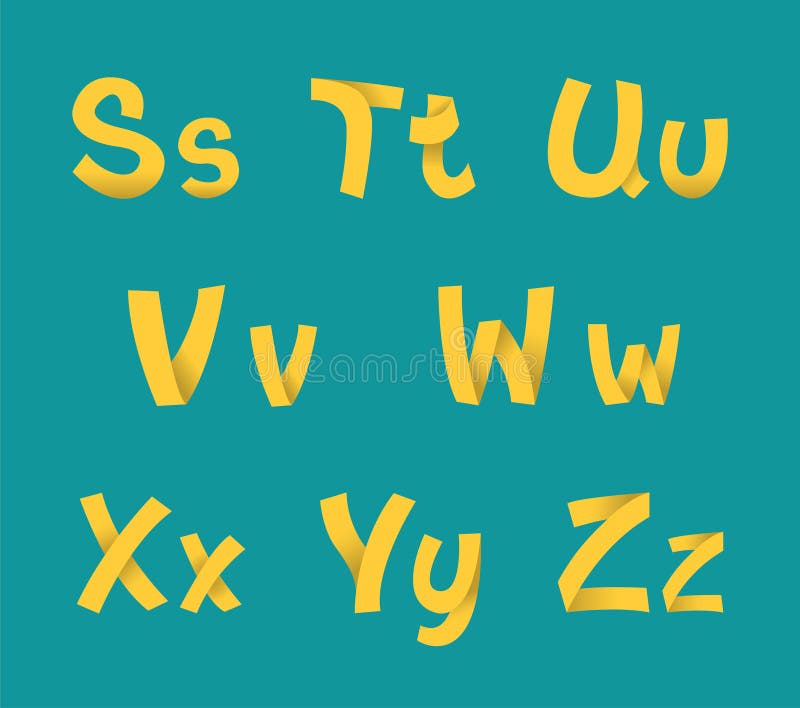 Ribbon alphabet 4 stock vector. Illustration of elegant - 199116536