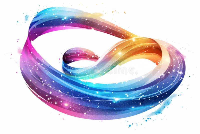 Ribbon Arrangement Resembling a Spiral Galaxy, Adding a Cosmic and ...