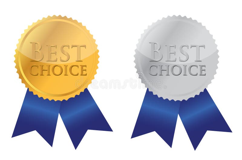 Ribbon Award Labeled the Best Choice Stock Vector - Illustration of ...