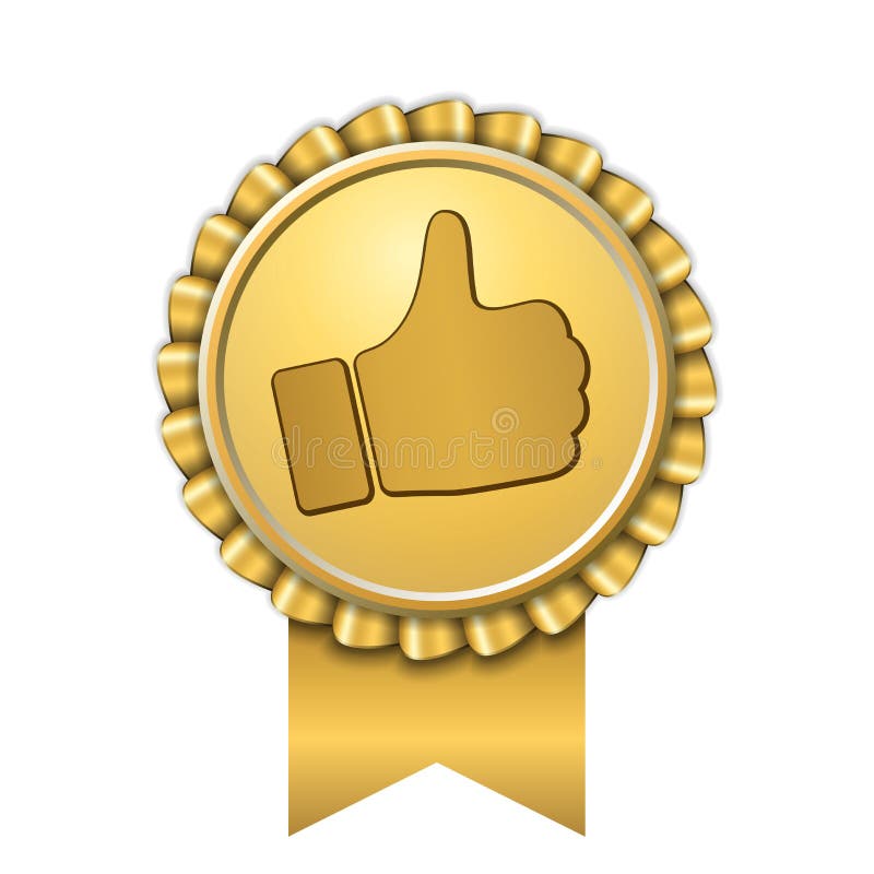 Thumb up like symbol gold stock illustration. Illustration of media ... Thumb up like symbol gold stock illustration. Illustration of media ...