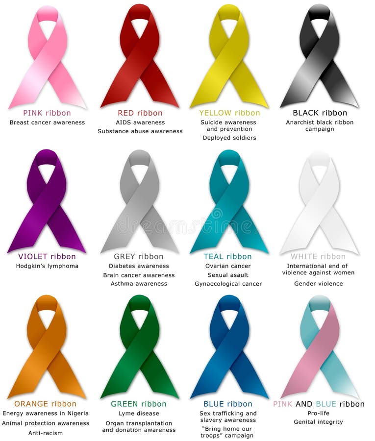 Ribbon awareness stock illustration. Illustration of aids - 8840621