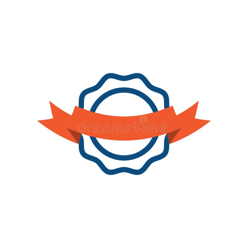 Ribbon Badge Icon Design Template Vector Stock Illustration ...