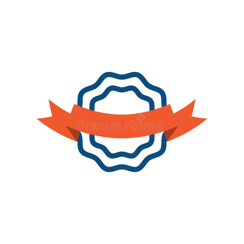 Ribbon Badge Icon Design Template Vector Stock Illustration ...