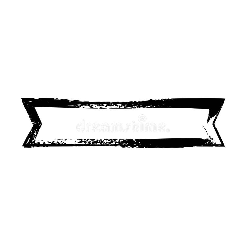Ribbon Banner, Abstract Rectangle Label Frame Border in Grunge Texture ...